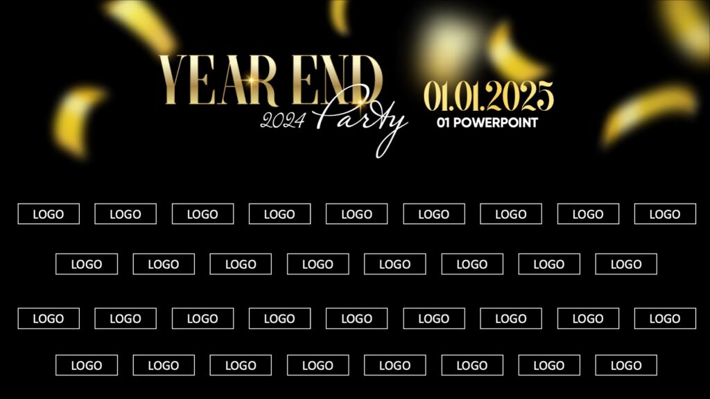 Backdrop/Banner Year End Party 2024 | 01Powerpoint
